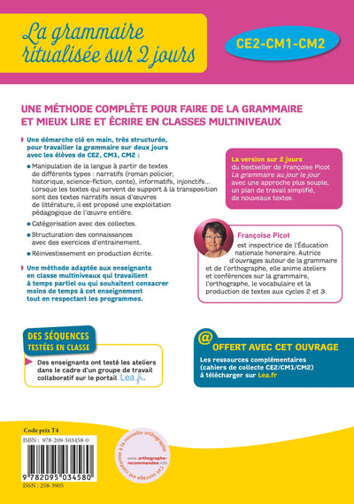 La grammaire ritualisée sur 2 jours